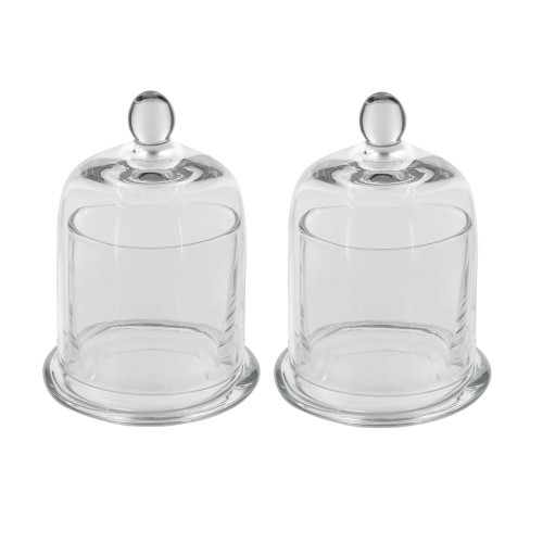 Small Serving Platters with Glass Dome - 6" - Clear - 2ct | Christmas ...