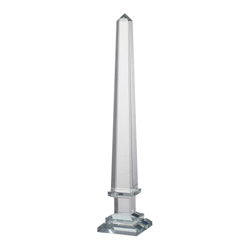 Large Glass Obelisk Decoration - 20" - Clear | Christmas Central