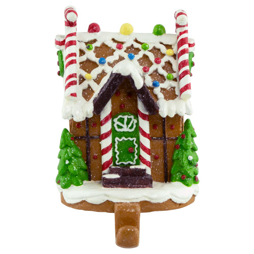 6" Gingerbread House Christmas Stocking Holder | Christmas Central