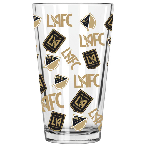 5.75" Clear & Black MLS Los Angeles FC Logo Printed Pint Glass ...