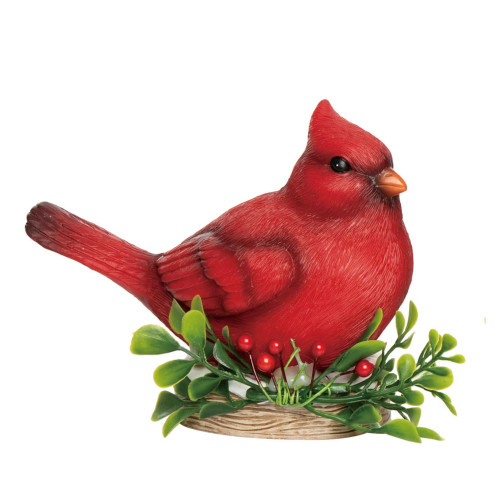 5" Red Cardinal on Branch Christmas Holiday Decoration | Christmas Central