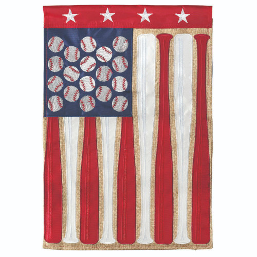 Americas Favorite Pastime Baseball Patriotic Outdoor Garden Flag - 18 ...