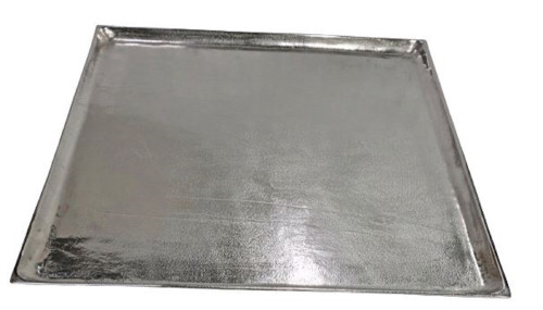 Square Raw Nickel Plate - 27.5" - Silver | Christmas Central