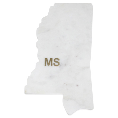 Polished Marble "Mississippi" Cutting Board - 15" - White | Christmas ...