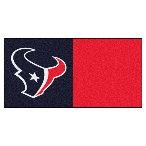 20pc Navy Blue & Red NFL Houston Texans Team Carpet Tile Set 18" x 18 ...