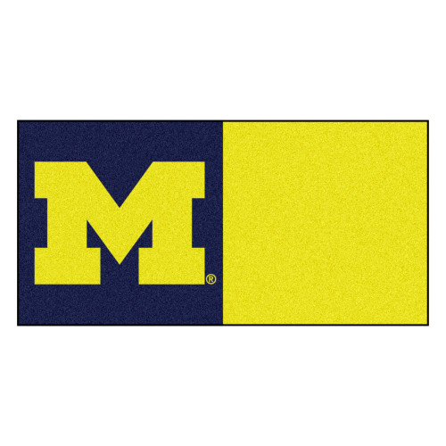 20pc Blue & Yellow NCAA University of Michigan Wolverines Team Carpet ...
