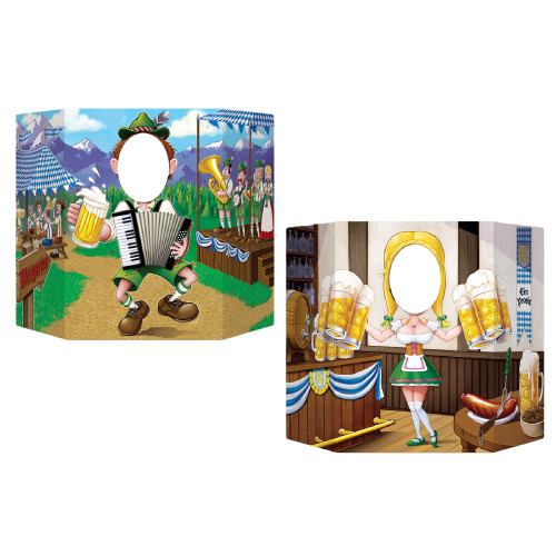 25" Green & Yellow Rectangular Oktoberfest Photo Prop | Christmas Central