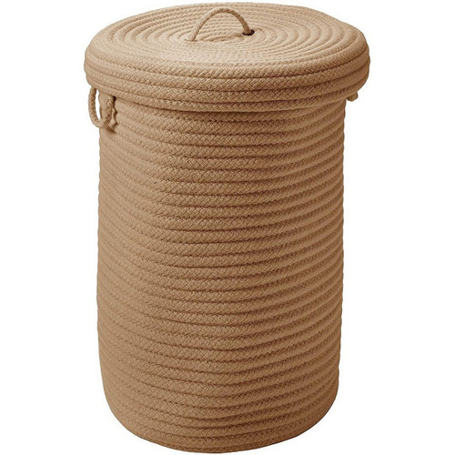 24" Gold Hand Braided Hamper With Lid | Christmas Central