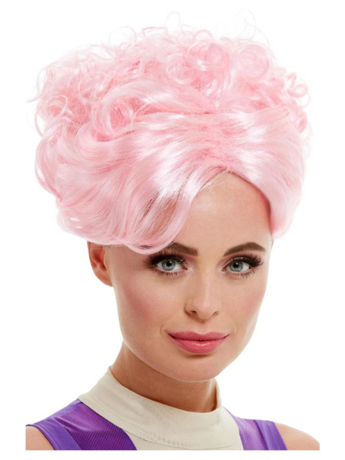 Pink Trapeze Circus Artist with Curl Women Adult Halloween Wig Costume ...