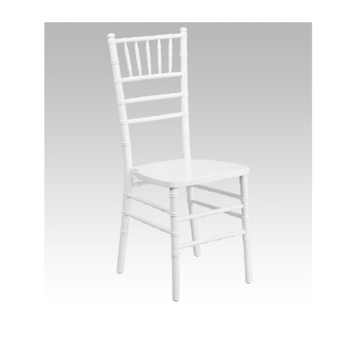 36.25" White Traditional Indoor Stackable Chiavari Chair | Christmas ...