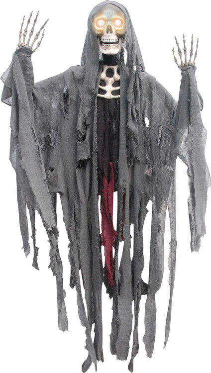 60" Gray & Black Peeper Reaper With Moving Eyes Halloween Prop ...