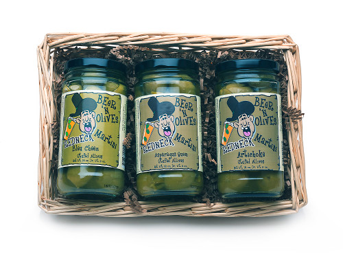 3ct Gourmet Mild Beer & Martini Cocktail Olive Sampler Gift Pack ...