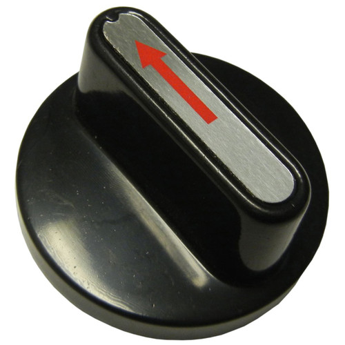 0.25" Black & Silver Freestanding Low Pressure Gas Burner Control Knob ...