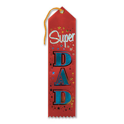 Pack of 6 Red "Super Dad Award" School Award Ribbon Bookmarks 8 ...