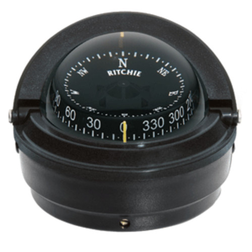 5" Black & White Nautical Ritchie S-87 Voyager Compass Surface Mount ...