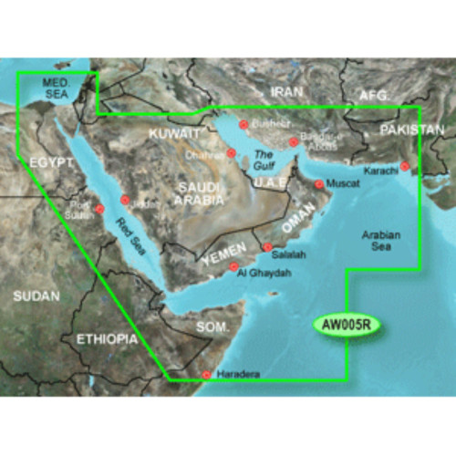 7" Micro SD & SD Compatible Garmin BlueChart G2 HXAW005R The Gulf & Red ...
