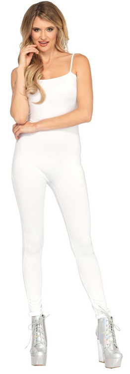 White Basic Unitard Women Adult Halloween Costume - Large | Christmas ...