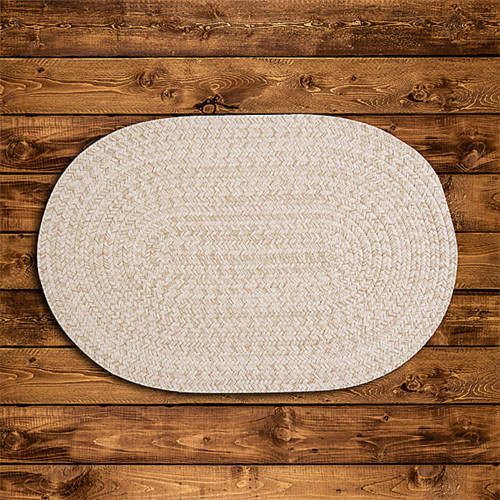 17" Beige & White Oval Handcrafted Accent Area Rug Sample | Christmas ...