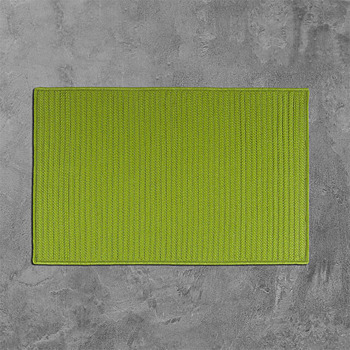 17" Traditional Style Green Rectangular Area Throw Rug Sample ...