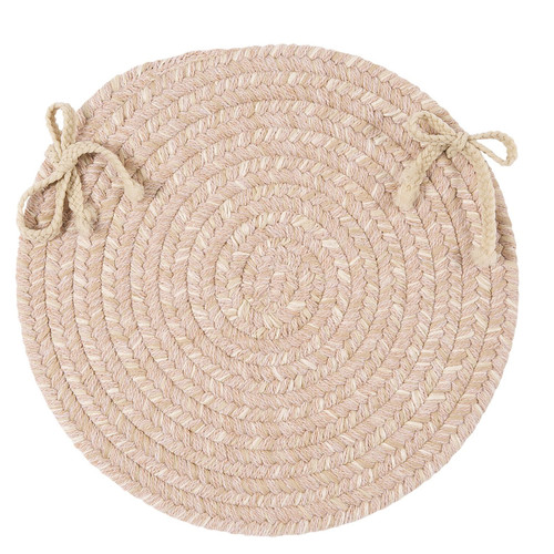 Set of 4 Beige Handmade Chair Pad 15" | Christmas Central