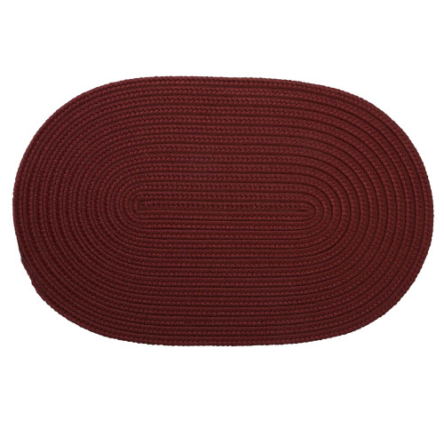 Red Solid Handcrafted Reversible Oval Door Mat 22" x 34" | Christmas ...