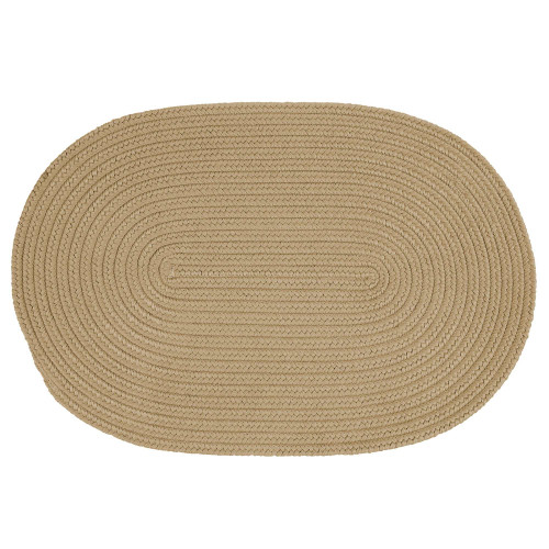 Sand Brown Tweed Handcrafted Reversible Oval Door Mat 26" x 40 ...