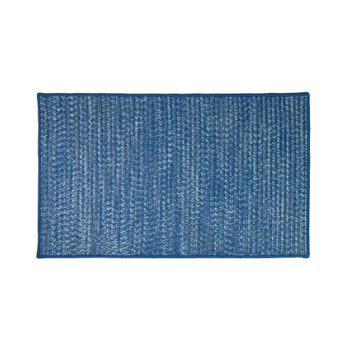 Blue Tweed Handcrafted Rectangle Reversible Doormat 18" x 30 ...