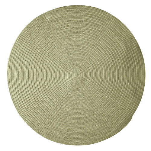 3' Handmade Green Round Braided Area Rug | Christmas Central