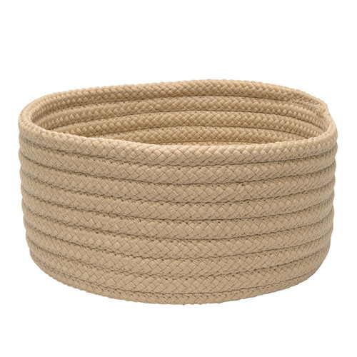 10" Beige Handmade Braided Basket | Christmas Central