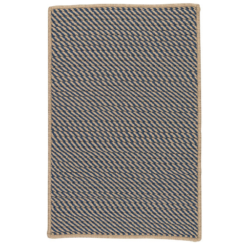 2' x 8' Rectangular Blue & Beige Rug Runner | Christmas Central