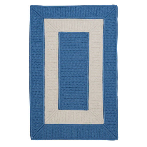 5' x 8' Rectangular Blue & White Braided Area Rug | Christmas Central