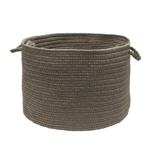 14" Handmade Gray Braided Basket | Christmas Central