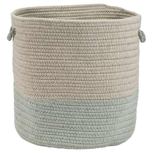 13" Green & Beige Handmade Braided Basket | Christmas Central