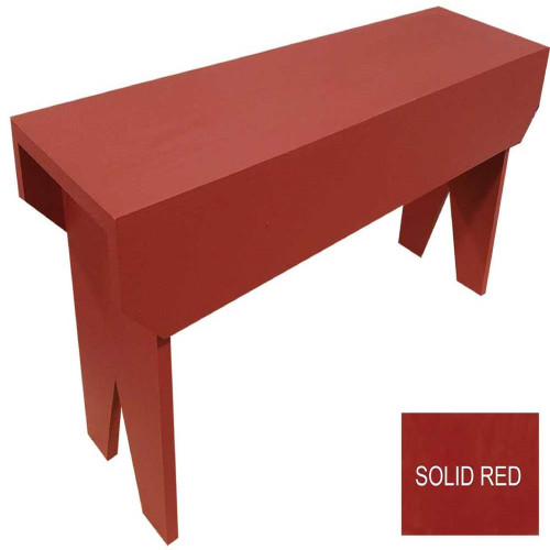 3' Distressed Burgundy Red Modern Style Simple Bench | Christmas Central