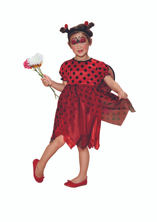 Red & Black Jagged Ladybug Girl Child Halloween Costume - Medium ...