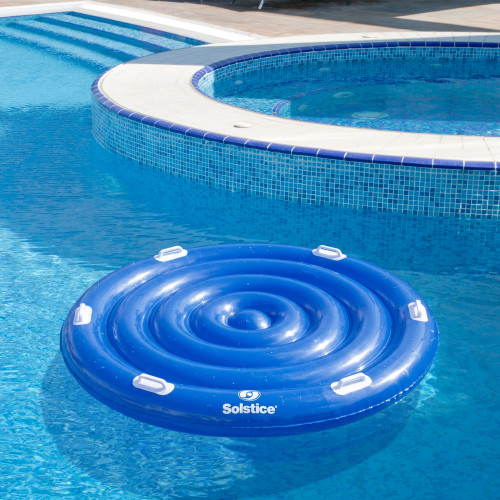 Solstice Inflatable Round Jumbo Island Swimming Pool Raft Lounger - 84 ...