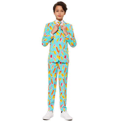 Green & Red Cool Cones Ice Boy Teen Suit - 12Y | Christmas Central