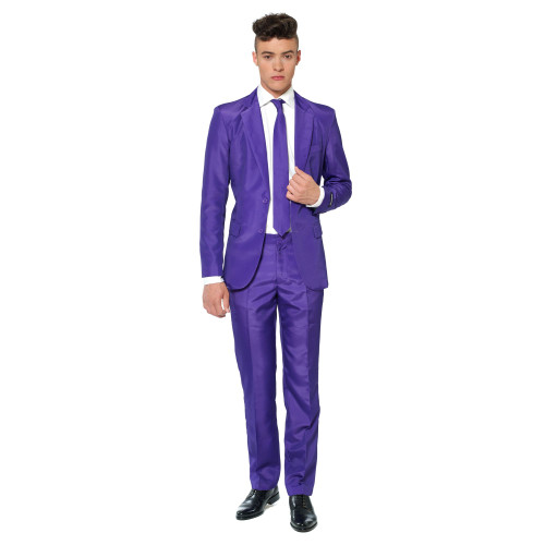 Purple Classic Men's Adult Slim Fit Prom Suit - Small | Christmas Central