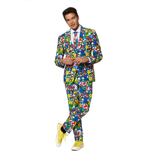 Green & Yellow Super Mario Men's Adult Suit - US50 | Christmas Central