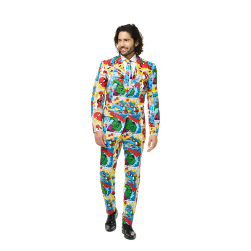 Yellow & Red Marvel Comics Men Adult Suit - Large | Christmas Central