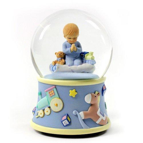 5.5" Bedtime Prayers Boy Rotating Water Globe | Christmas Central
