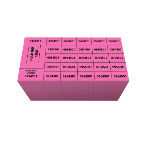 Club Pack of 505 Red Chinese Auction Ticket with Black Ink 9 ...