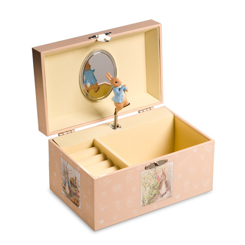 7" Animated Peter Rabbit Musical "Brahms' Lullaby" Jewelry Box ...