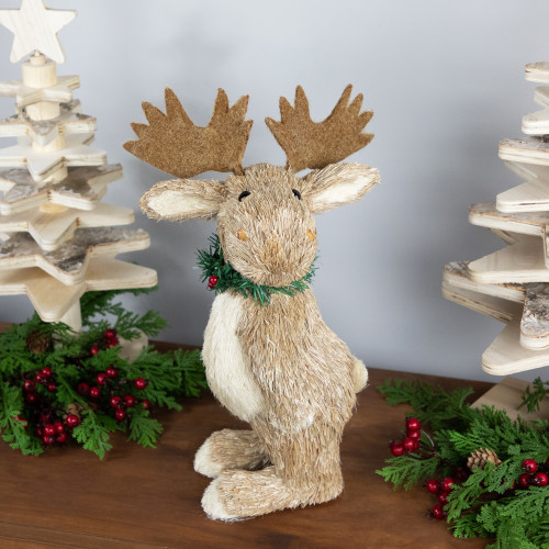 Woodland Standing Moose Christmas Figure - 14" | Christmas Central
