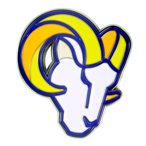 NFL Los Angeles Rams Chrome Emblem Exterior Auto Accessory - 3" - White ...
