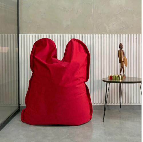 Mini Velvet Rectangular Bean Bag Cover - 43" x 55" - Red | Christmas ...