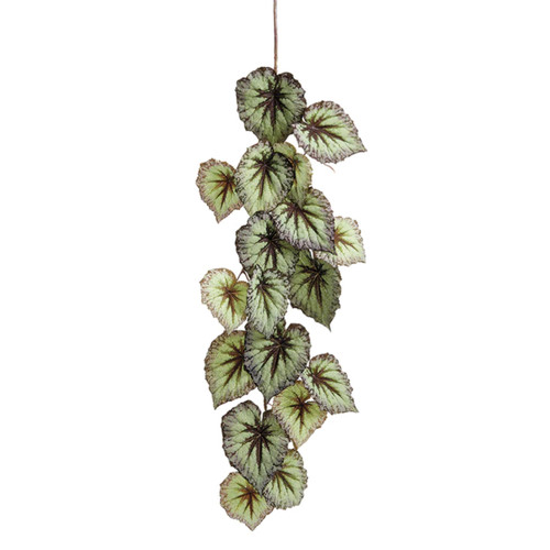 Two-Tone Begonia Leaf Artificial Hanging Spray - 43" - Green ...
