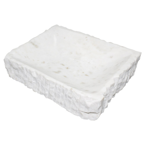 Uneven Edge Rectangular Marble Serving Plate - 8" | Christmas Central
