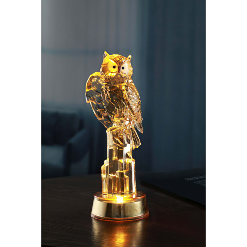LED Lighted Owl Figurine Decorations - 8.75" - Set of 2 | Christmas Central