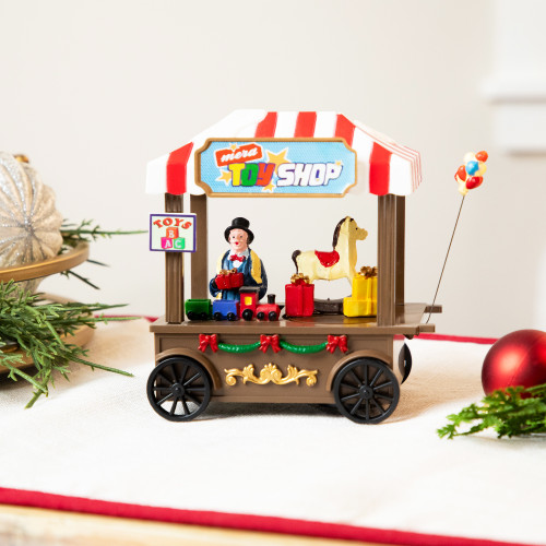 LED Lighted & Animated Toy Shop Christmas Village Piece - 5 ...